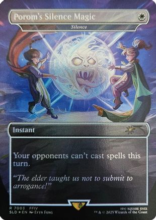 Porom's Silence Magic - Silence (Rainbow Foil) (SLD-7003) - Secret Lai – Duke City Games