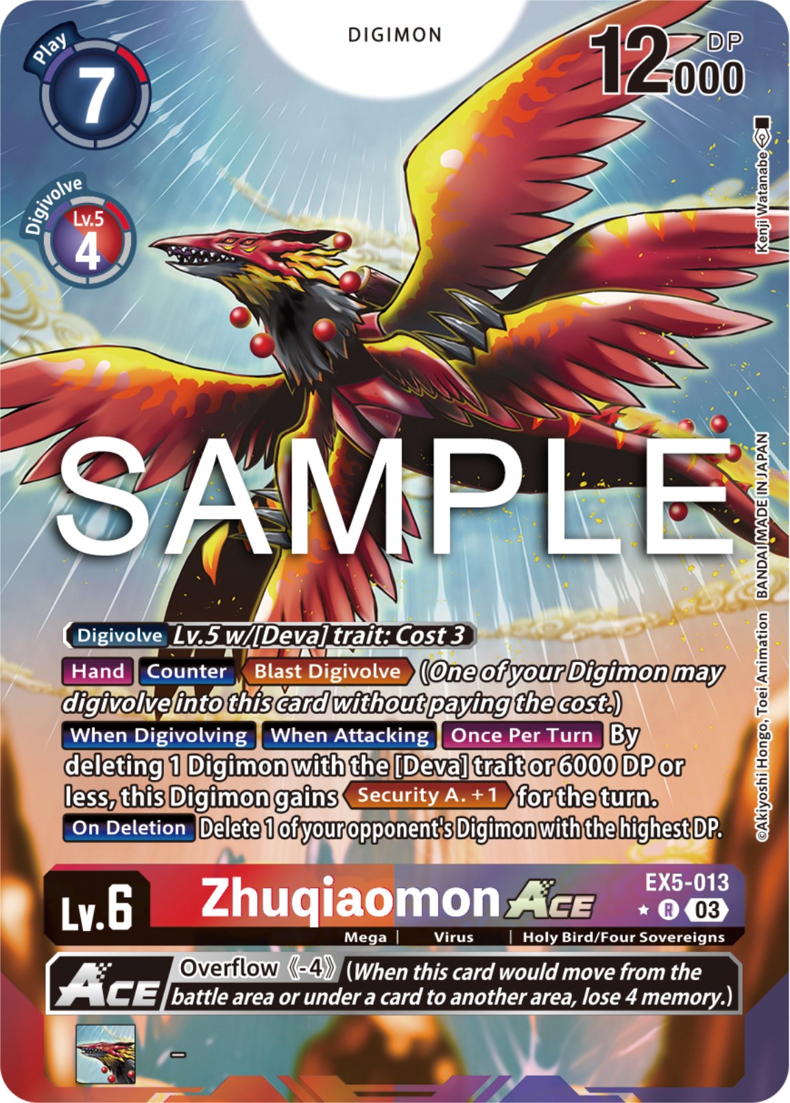 Zhuqiaomon Ace [EX5-013] (Alternate Art) [Animal Colosseum] – Duke City Games